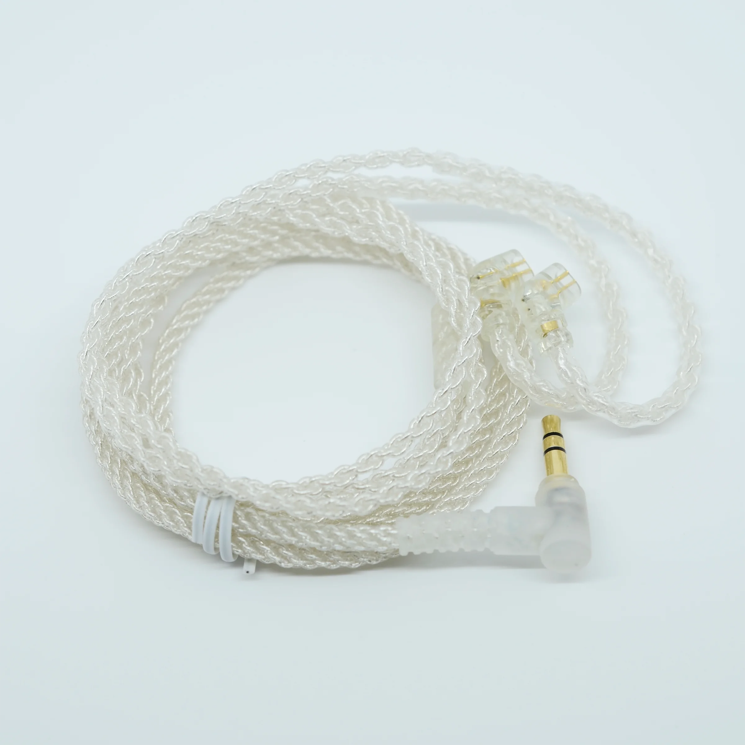 FLOAUDIOE 8 Strands 19 Core Silver Plated Copper Cable 3.5mm With 2pin ...