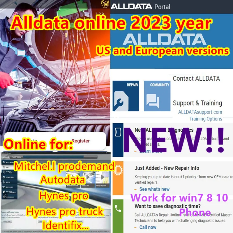 2023 AllDATA 온라인 계정, Autodata Auto Data용 AllDATA 수리 소프트웨어, mitchel.l 2023 소프트웨어, Hyne s pro 트럭 ...
