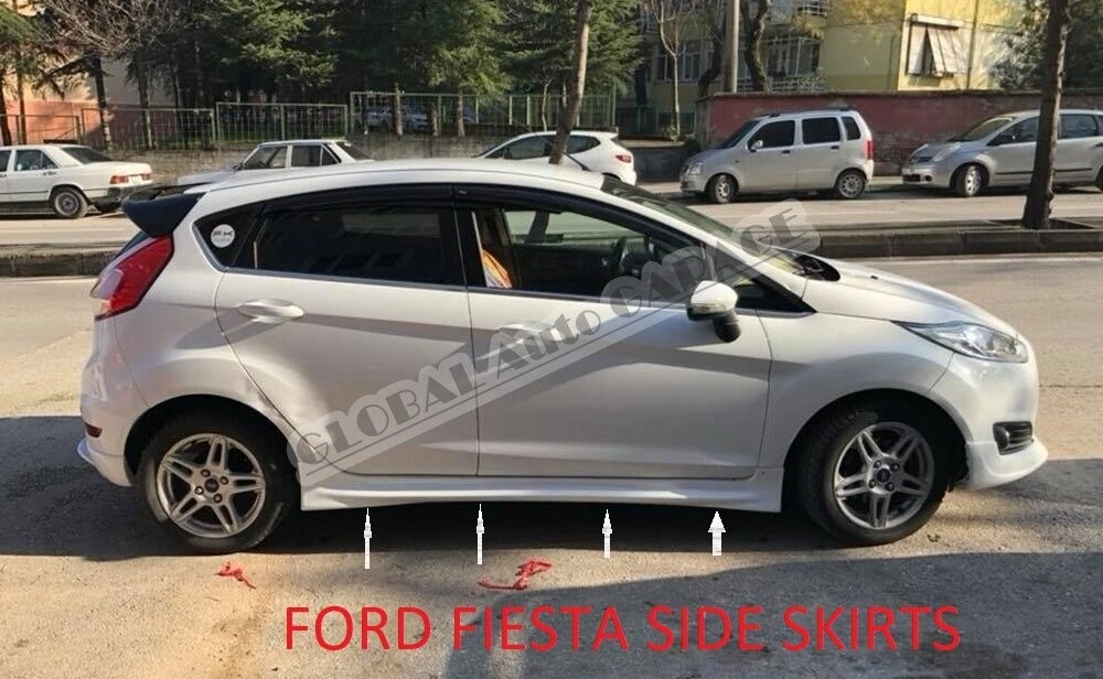 For Ford Fiesta Side Skirts Threshold 2008-2017 Sill Trim Car Styling ...