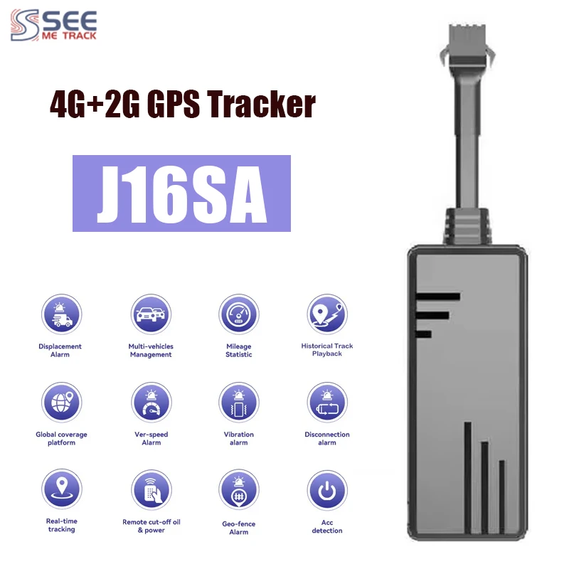 Seemetrack 4G+2G GPS Tracker J16 With SIMCOMA 7670SA Module For South ...