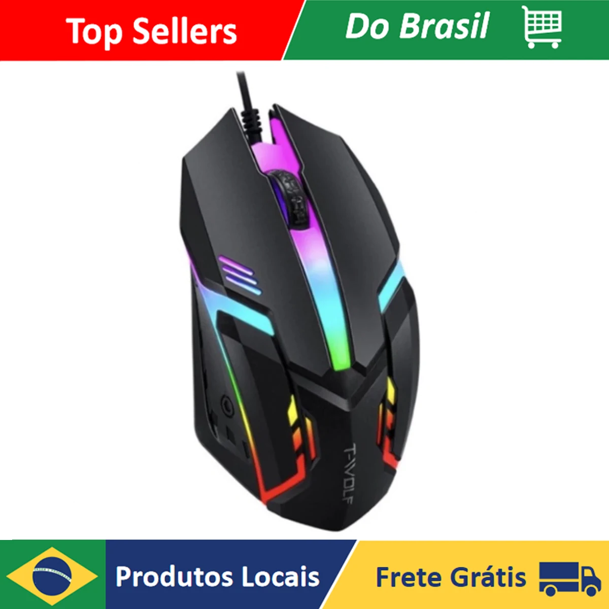 Ratón P/Game Gamer M20 Yelandar 3000 Dpi Rgb Led
