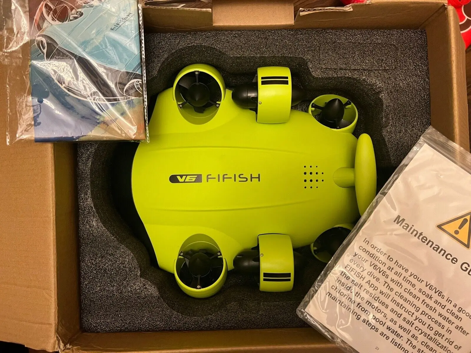 QYSEA-FIFISH-V6-Underwater-Drone-ROV-4K-VR-Head-Track-4000lm-330ft ...