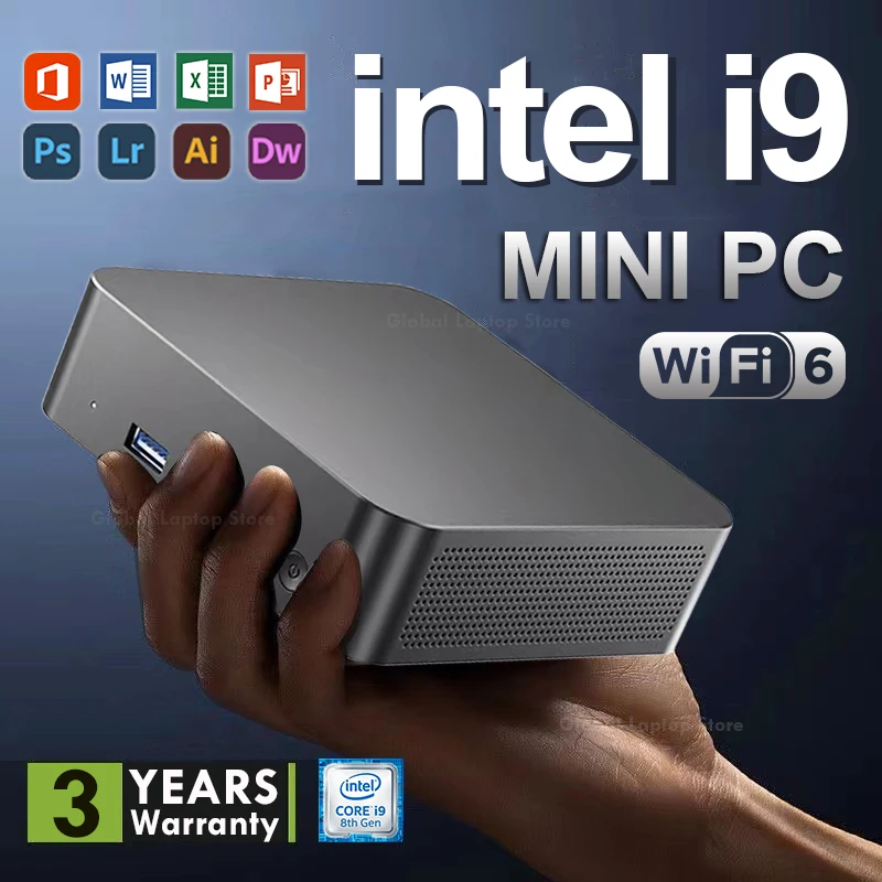 Mini PC Windows 11 Intel Core i9 8950HK 16GB DDR4 512GB 1TB SSD PC ...