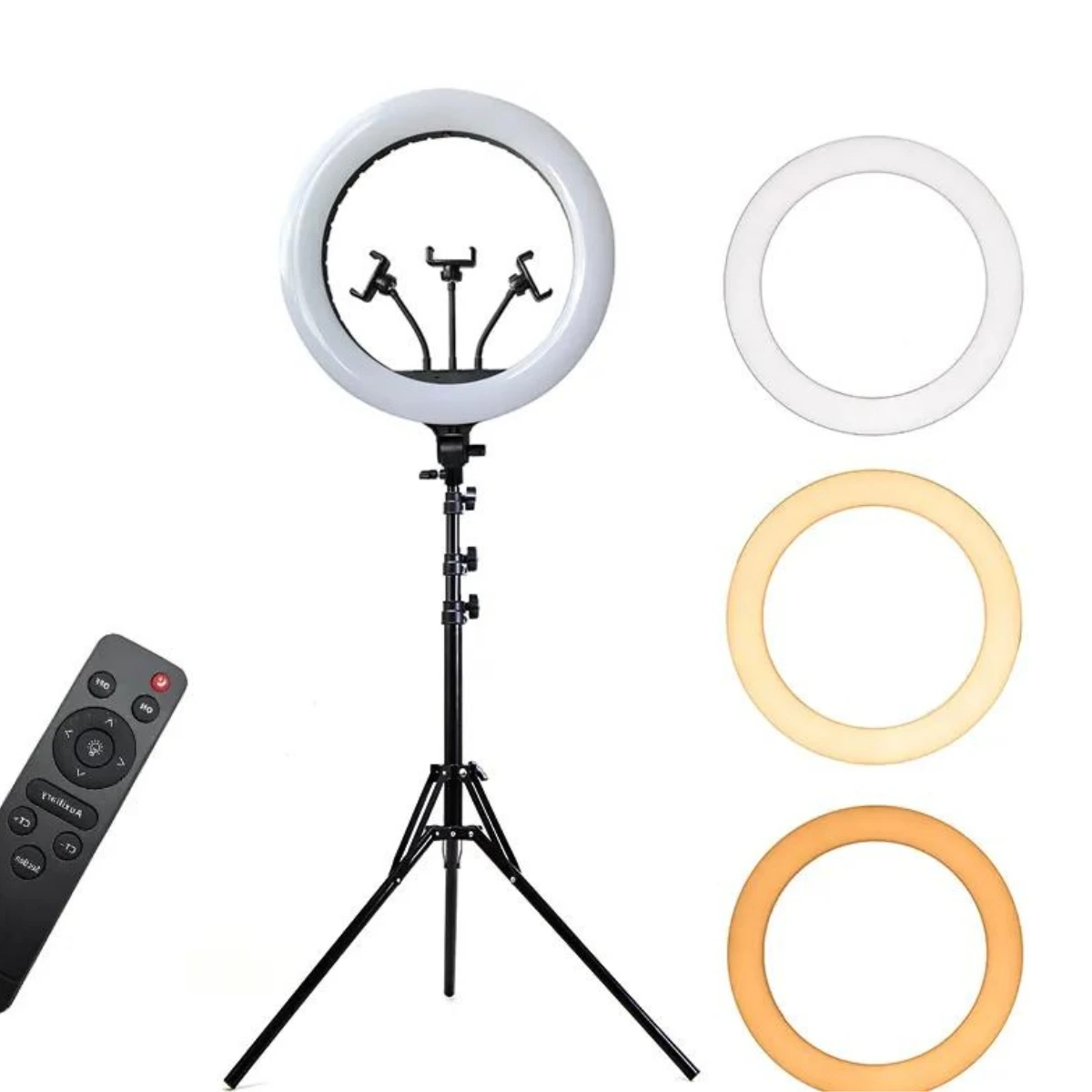 Iluminador led anel de luz grande 46cm 18 polegadas tripé 2.m ...