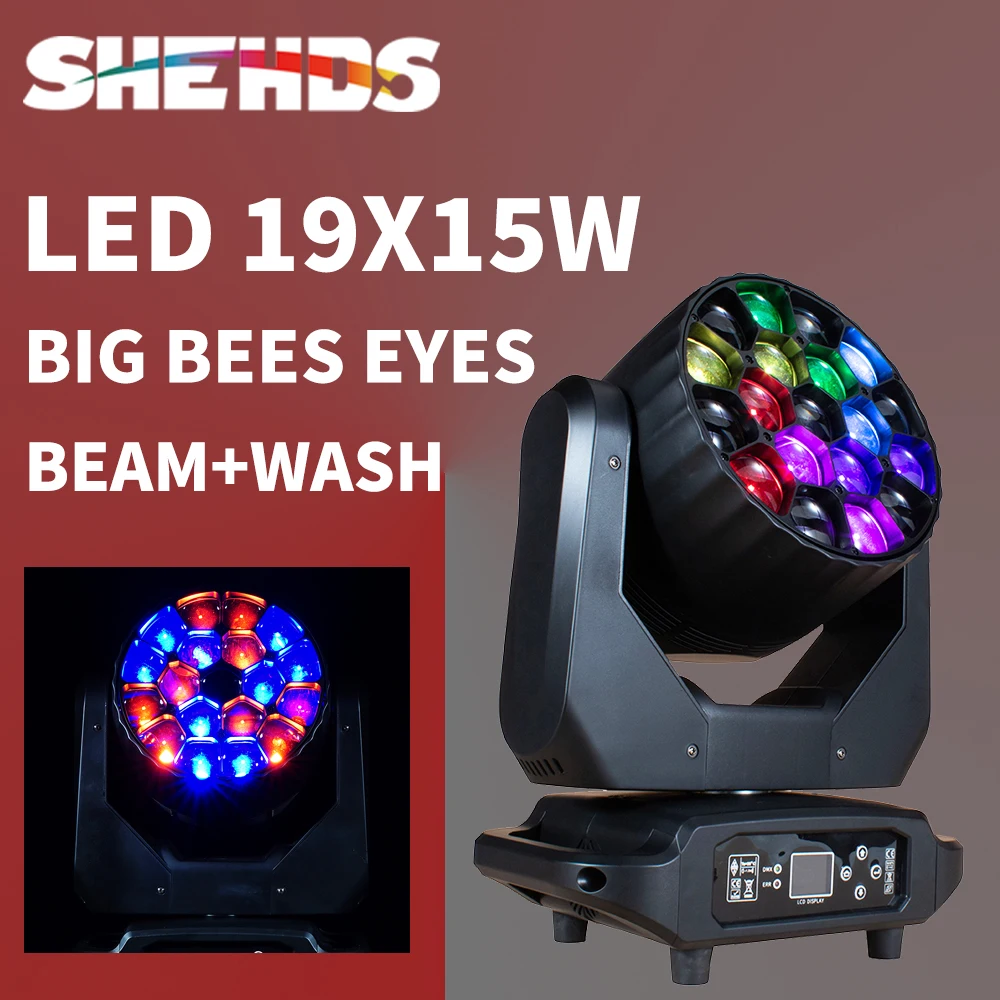 Shehds New Version Led Rgbw Beam+wash Big Bees Eyes Moving Head ...