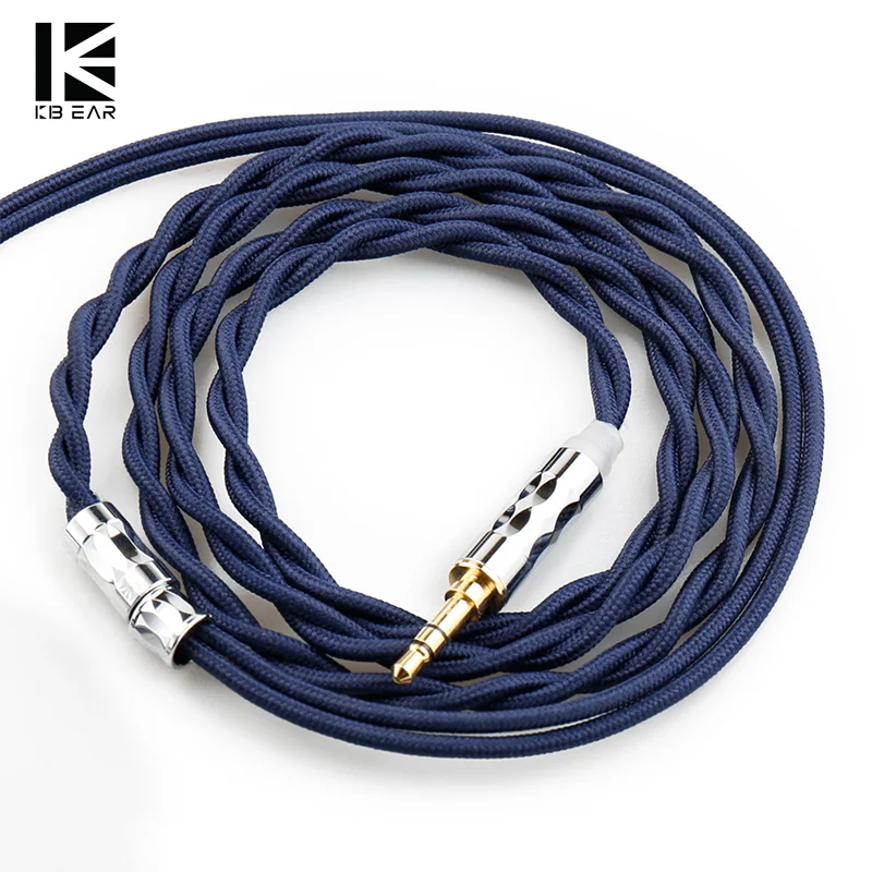 KBEAR ST5 28AWG Diameter Bold Silver Core Earphone Cables 2PIN/MMCX/QDC ...