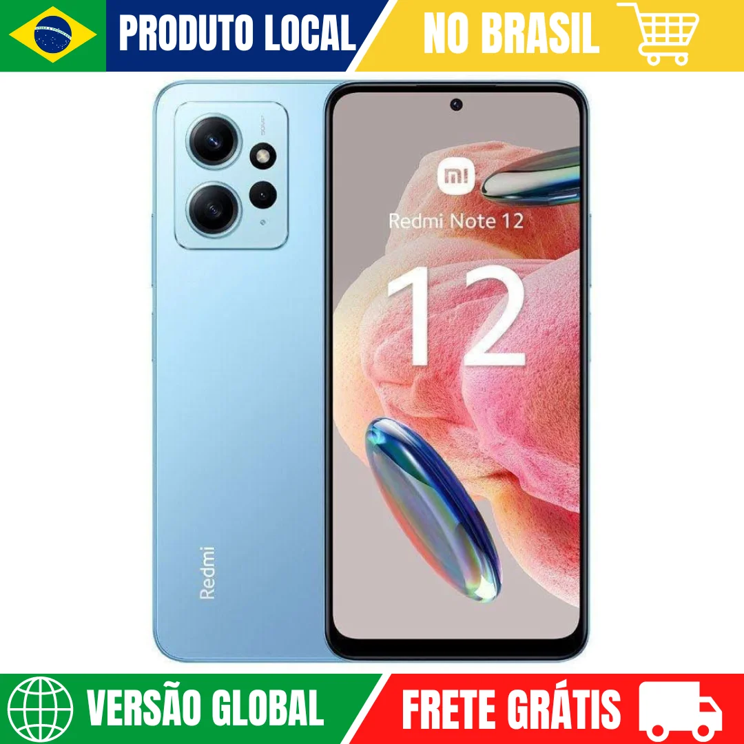 Xiaomi Redmi Note 12 128GB ROM Ice Blue 6GB RAM Versão Global