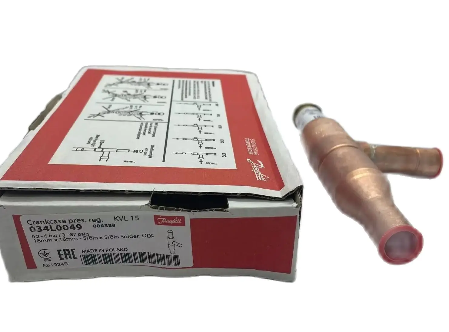 Danfoss-KVL15-Solder-Welding-Crankcase-Pressure-Regulator-Valve-CPR ...