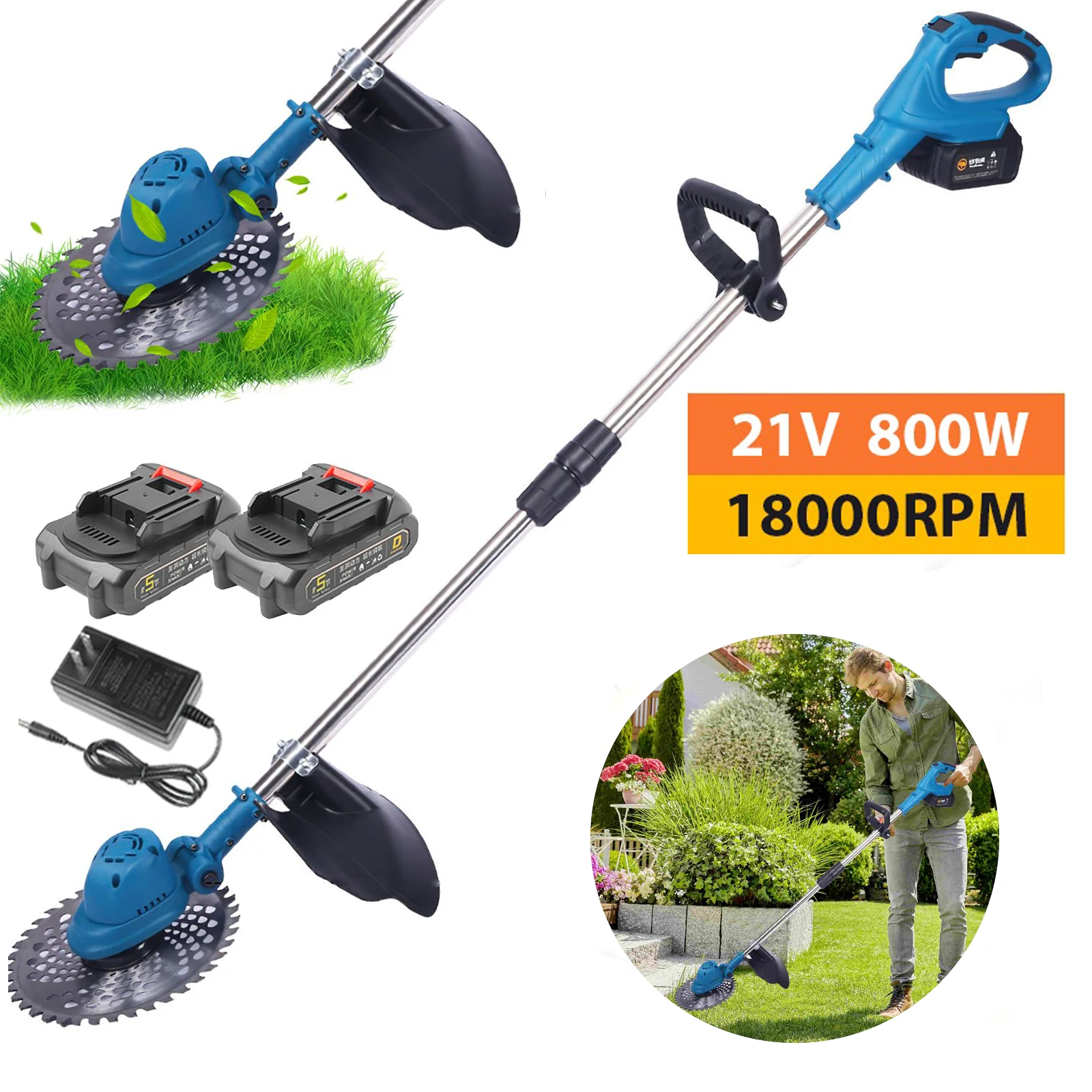 9-Inch-Cordless-Electric-Lawn-Mower-Brushless-Motor-Grass-Trimmer ...