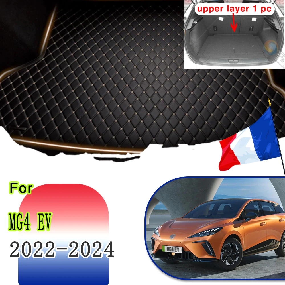 Tapis de Coffre Arrière de Voiture en Cuir pour MG4 EV EH32 2022 2023 ...