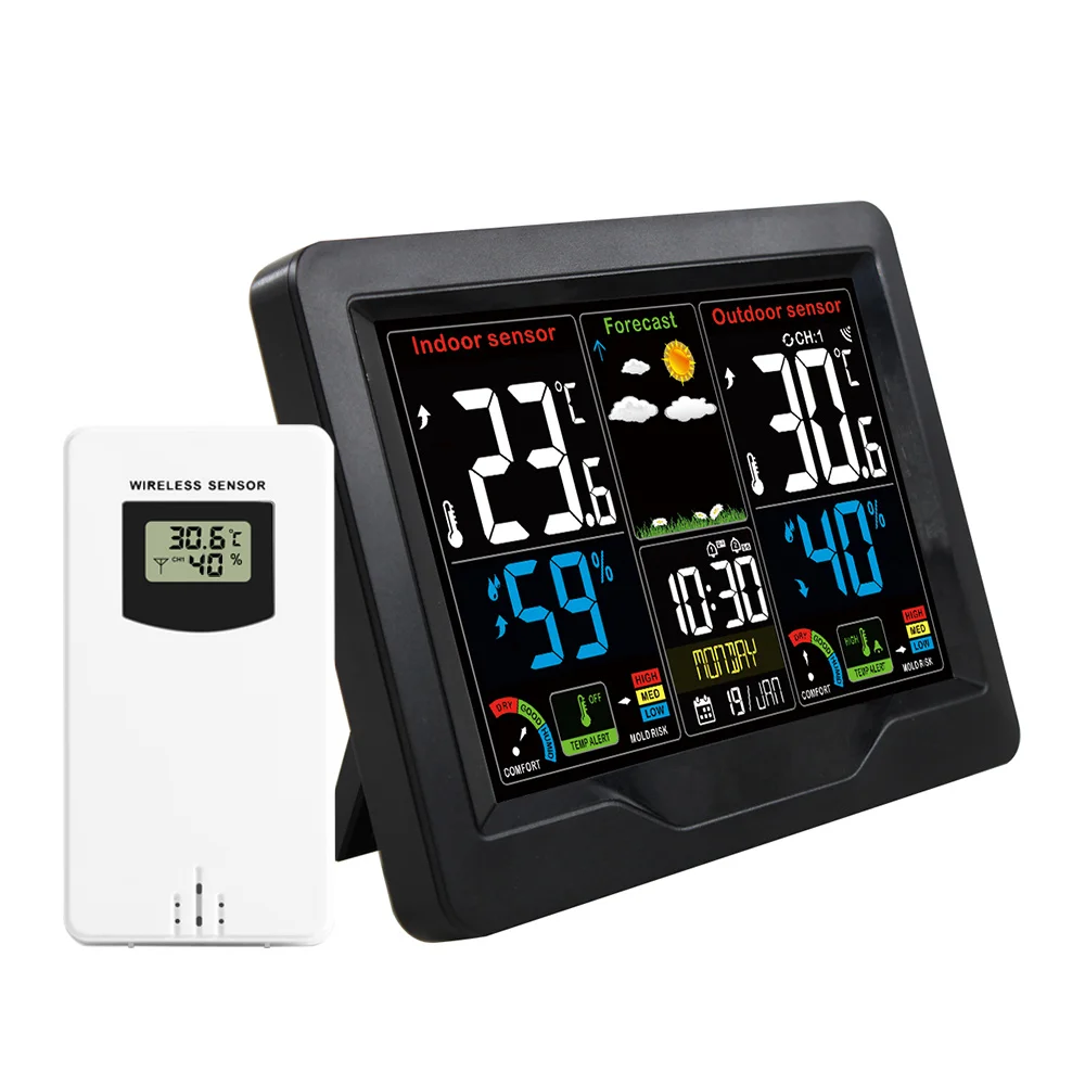 FanJu-Weather-Station-Color-Disply-Digital-Clock-Barometer-Thermometer ...