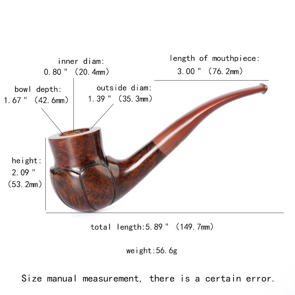 MUXIANG-Handmade-briar-Wood-Tobacco-Pipe-Engraved-Pipe-Colored ...