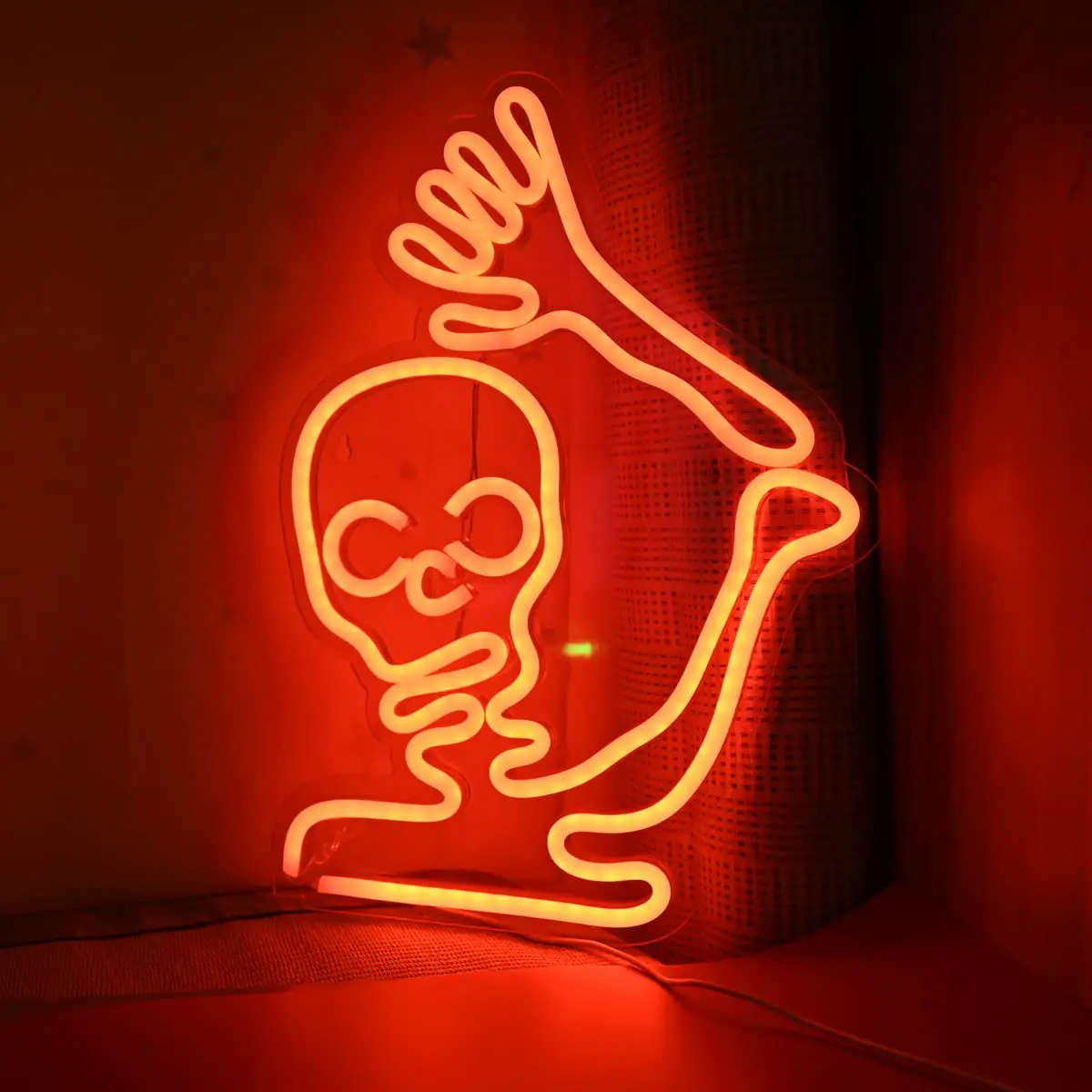 Skeleton Skull Neon Sign Halloween Ghost Led Light Up Signs for Wall ...