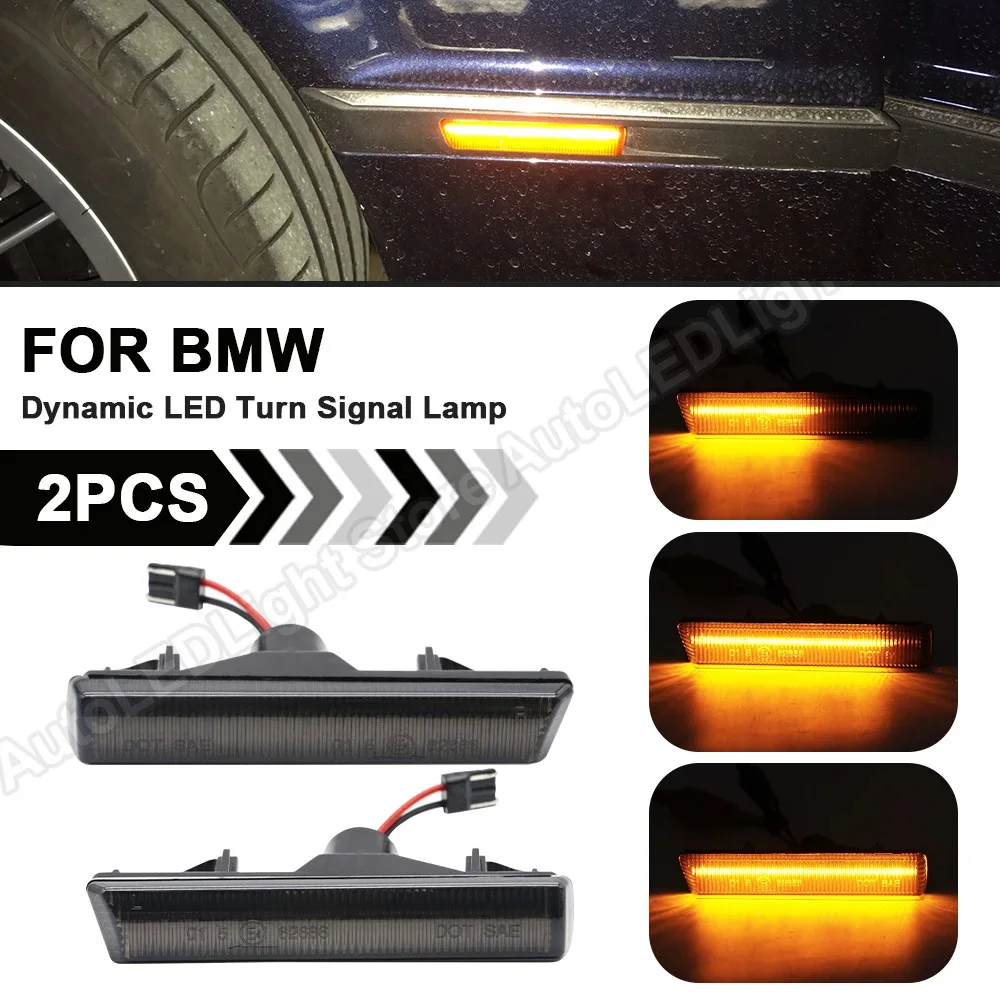 For BMW E46 M3 2001-2006 E38 1995-2001 2PCS Pure Amber Dynamic ...
