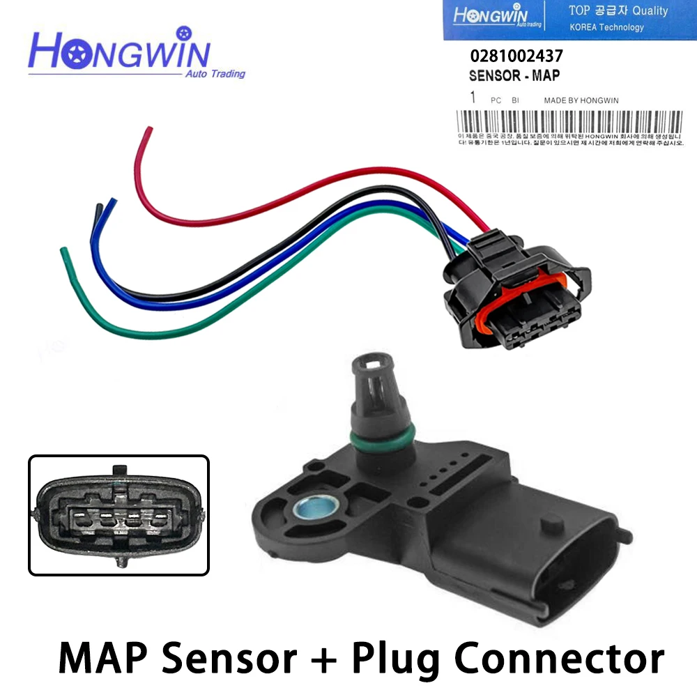 0281002437 93171176 Intake Manifold Absolute Pressure Map Sensor Plug ...