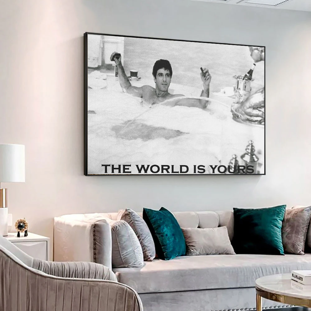 The World Is Yours Motivational Quote Scarface Movie Poster Prints ...