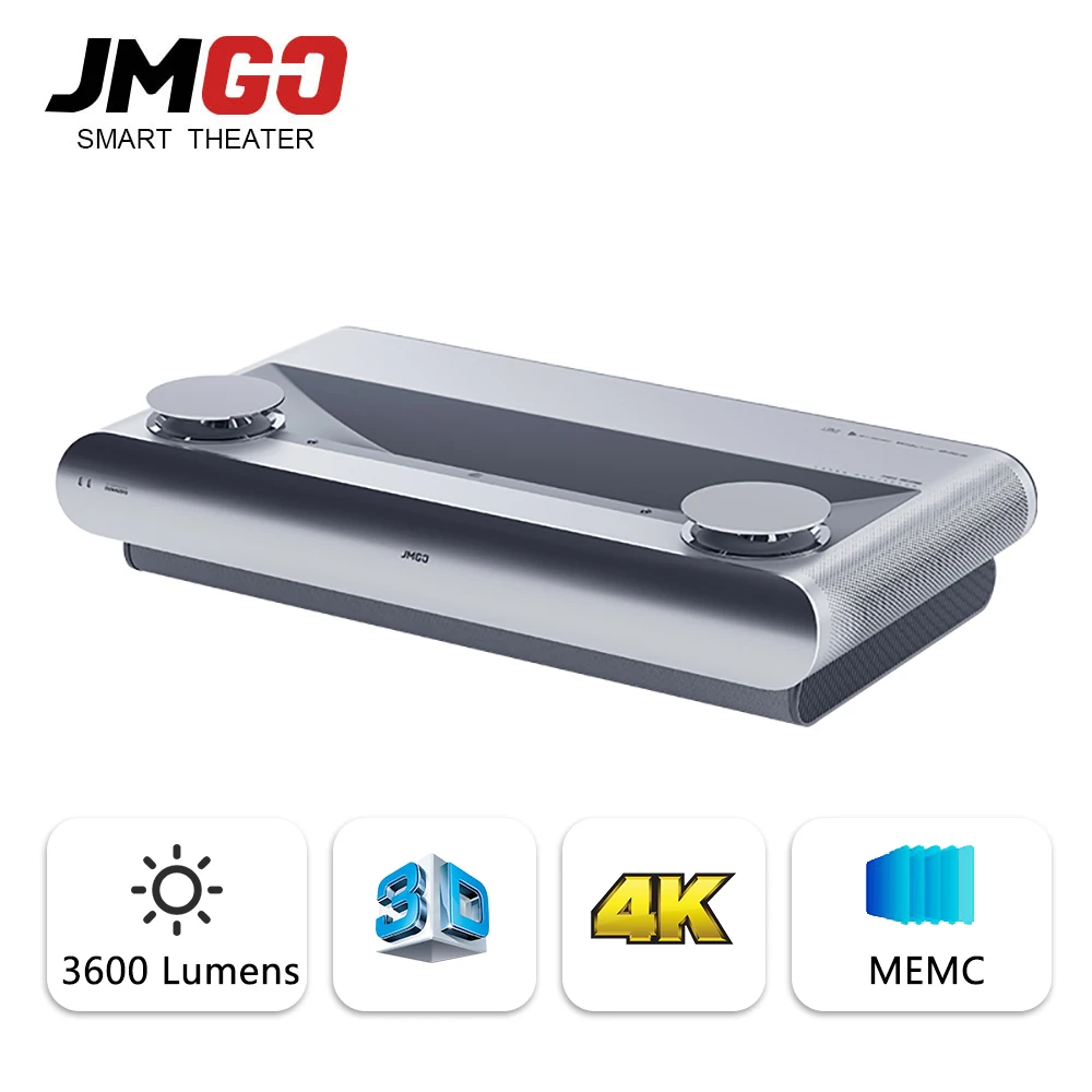 JMGO U2 Projector 4k 3600 ANSI Laser DLP Home Movie Theater Ultra High ...