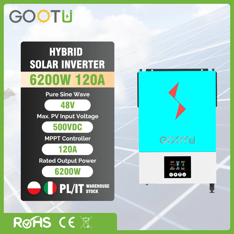 GOOTU-convertidor inversor Solar híbrido, controlador de carga Solar ...