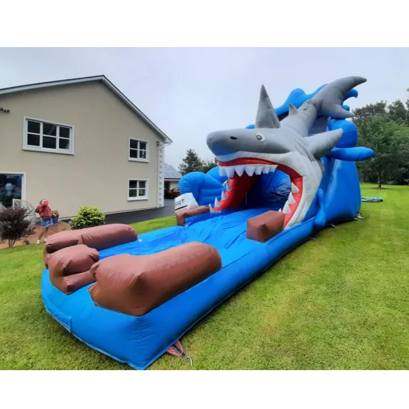 Tobogán de agua inflable de Verano Divertido, se combina con piscina ...