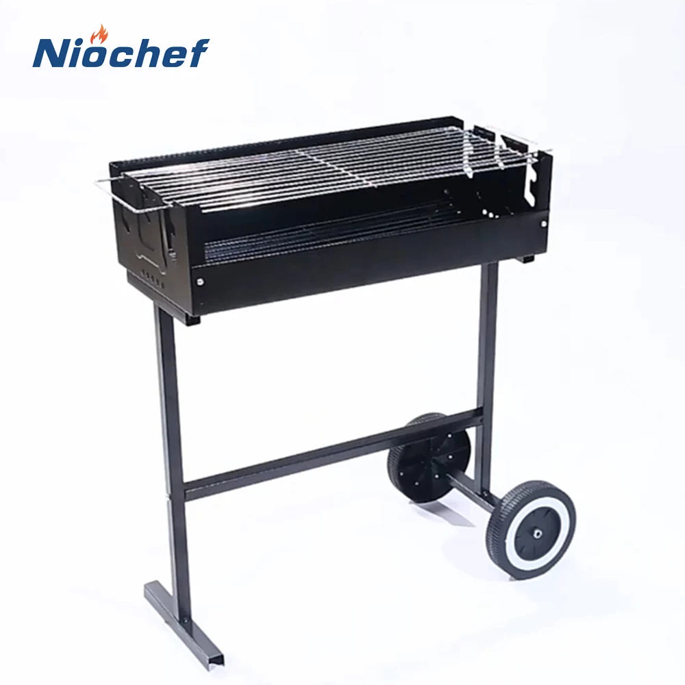 Outdoor-Mobile-BBQ-Grill-Charcoal-Barbecue-Grills-Cooking-Tools ...