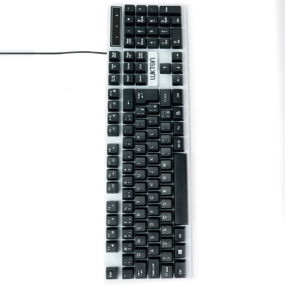 LUKTON Teclado Gamer Usb Wired Keyboard cor Preto com ILUMINAÇÃO LUQ ...
