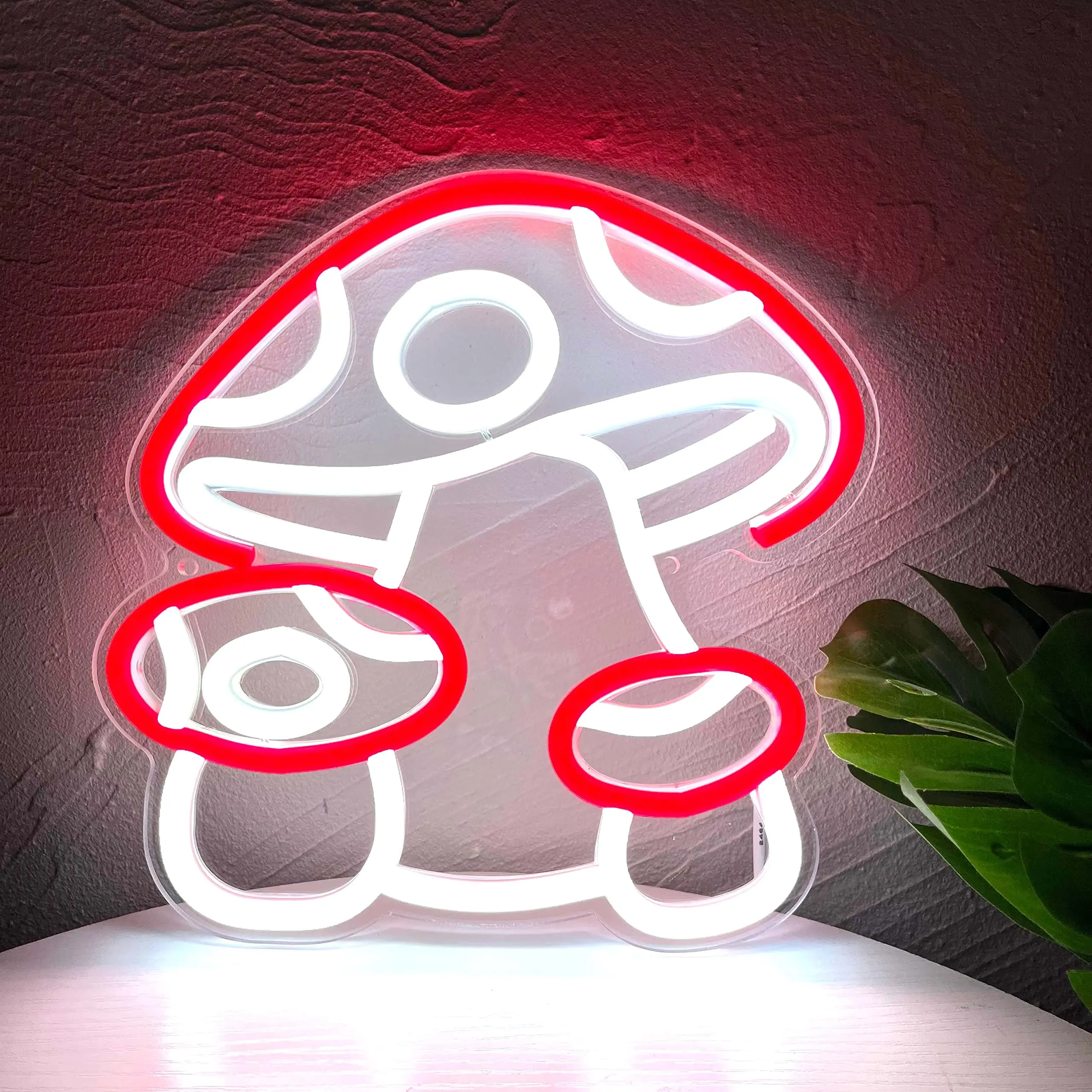 Mushroom Neon Sign Mushroom Decor Dimmable LED Neon Light Wall Art for ...