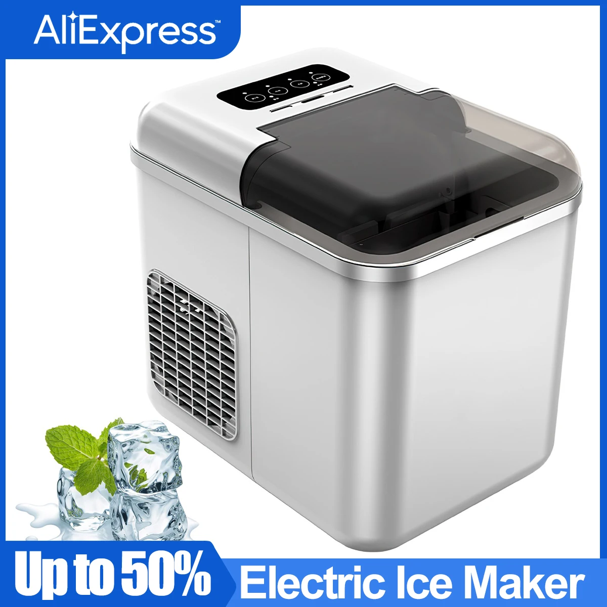 Electric-Ice-Maker-WiFi-link-APP-Control-Automatic-Manual-Portable-Ice ...