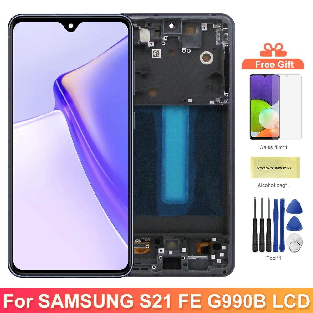 OLED-Screen-for-Samsung-Galaxy-S21-FE-5G-G990B-G990B-DS-LCD-Display ...