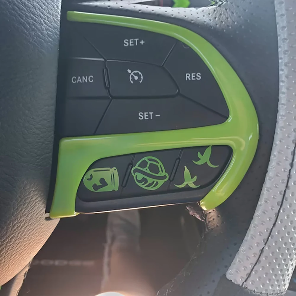 Set of 6 Car Dash Button Stickers Turtle Shell Banana Bullet Design ...