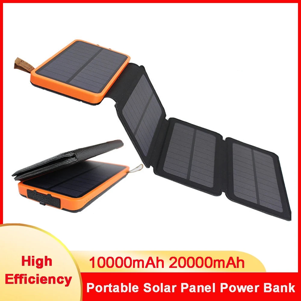 Portable-Solar-Panel-Power-Bank-10000-20000-mAh-Outdoor-Solar-Charger ...