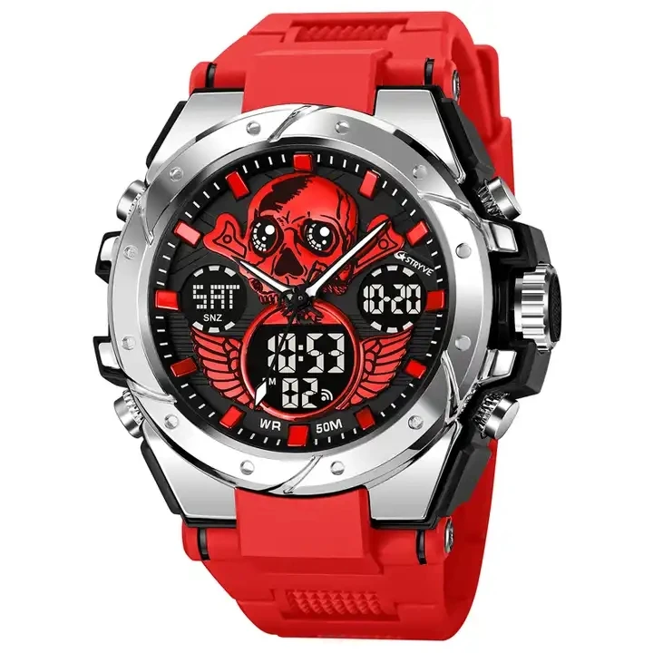 STRYVE Skull Quartz Watch for Men Fashion Luminous Men's Skeleton ...