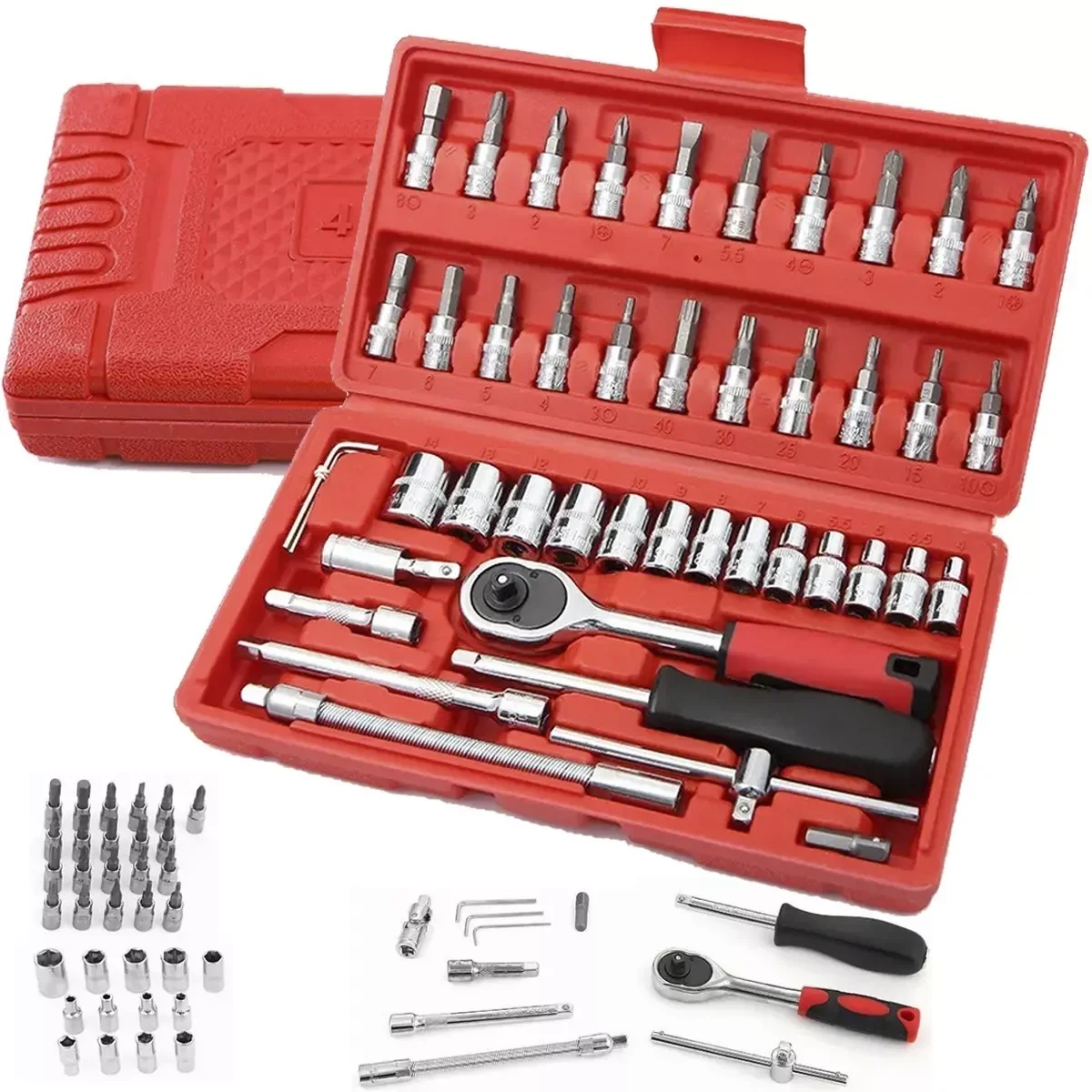 Sofia Accessories Multipurpose Tool Game Sockets 46 Pieces With Case ...