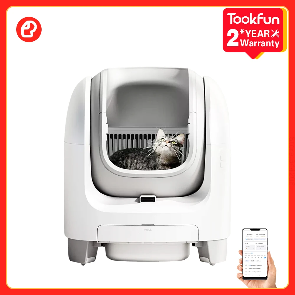 Tookfun-C1-Intelligent-Fully-Automatic-Cat-Litter-Box-Electric-Poop ...