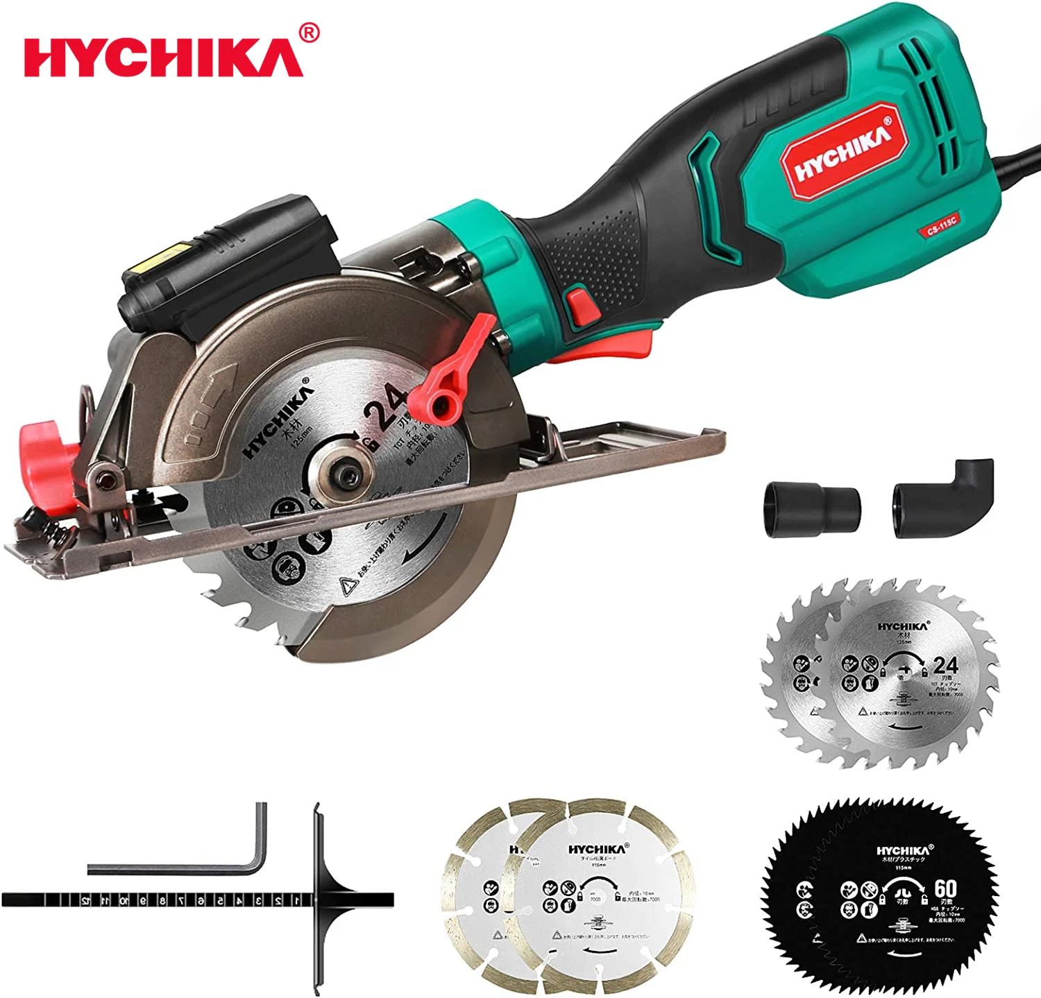 Hychika-750W-Elektrische-Zaag-Met-Lasergeleider-Cirkelzaag ...