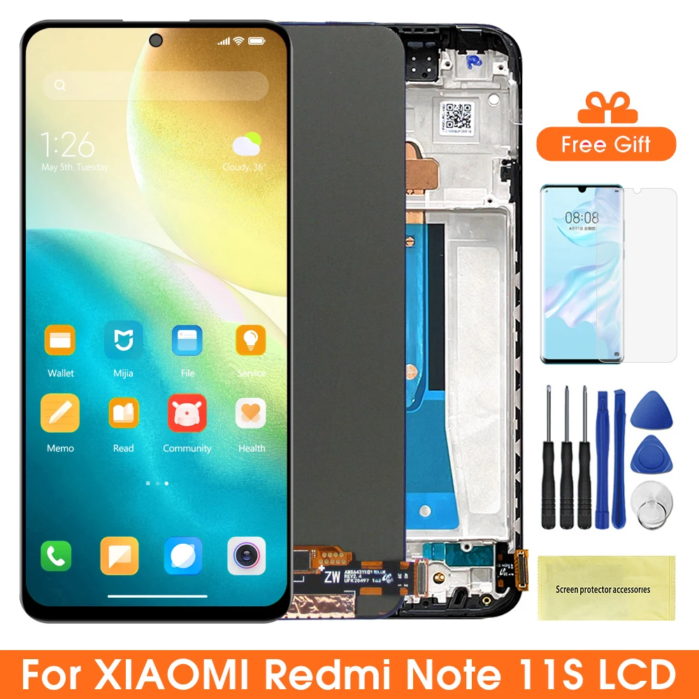AMOLED-Screen-for-Xiaomi-Redmi-Note-11S-2201117SG-2201117SI-Lcd-Display ...