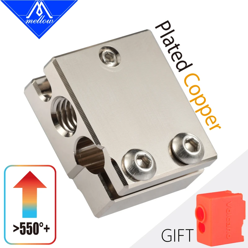 Mellow Top Nf-v6 Pt100 Volcano Plated Copper Heat Block For Volcano ...