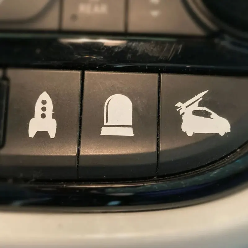 Universal-Fit-Car-Sticker-And-Truck-Vehicle-White-Blank-Buttons-The-Car ...