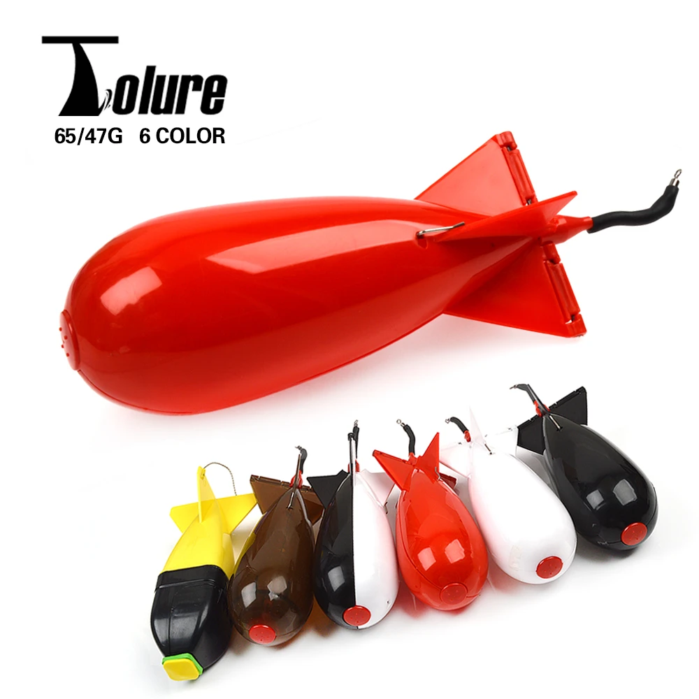 Tolu Fishing Rocket Feeder Large Small Spod Bomb Float Lure Bait Holder ...