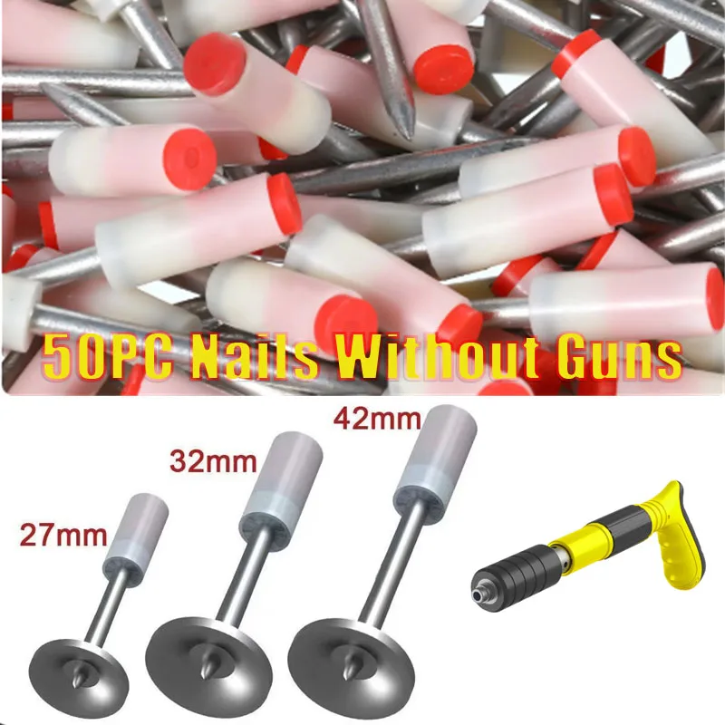 50PCS Round Steel Nails For Manual Rivet Nail Gun Accessories Tools ...