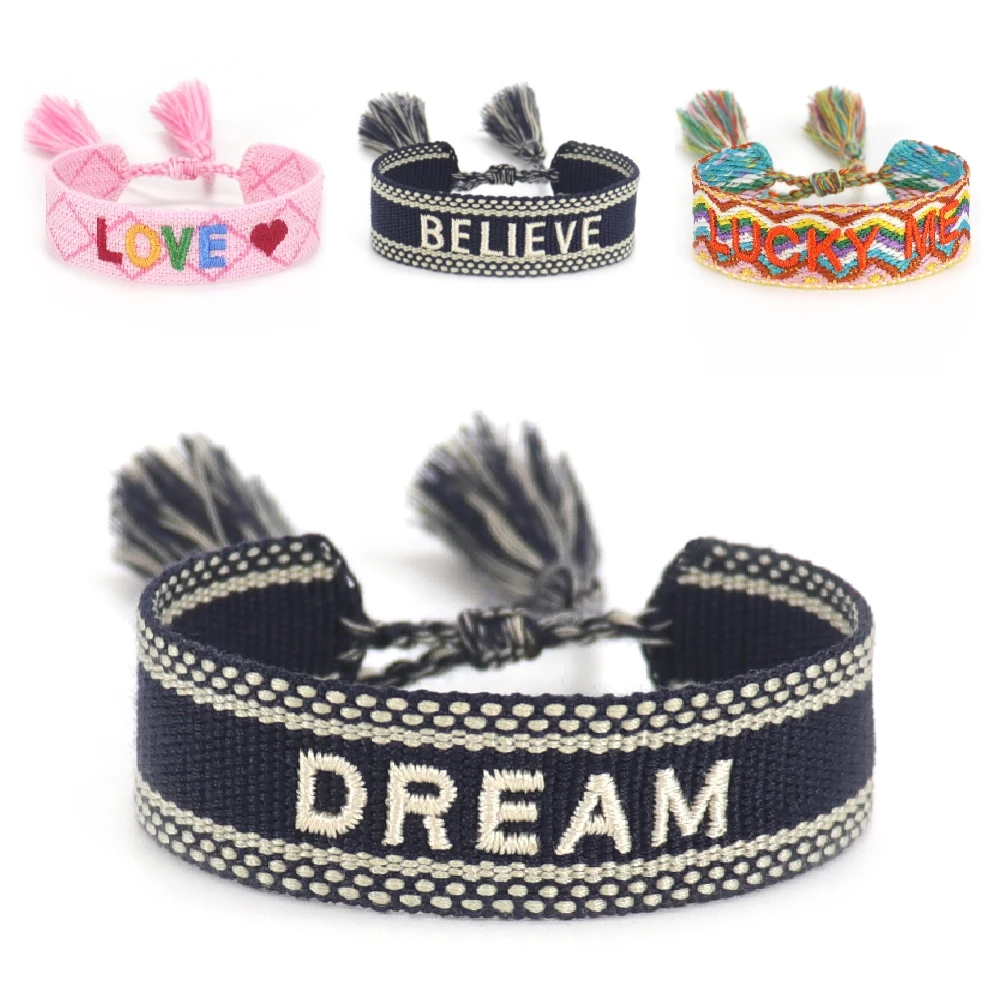 Bohemia Personality Rivet Metal Bracelet For Women Polyester Fabric ...
