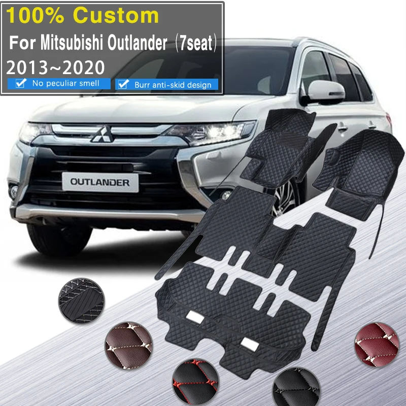Car Floor Mats For Mitsubishi Outlander Gf Gg Zj Zk Zl 2013~2020 7seat ...