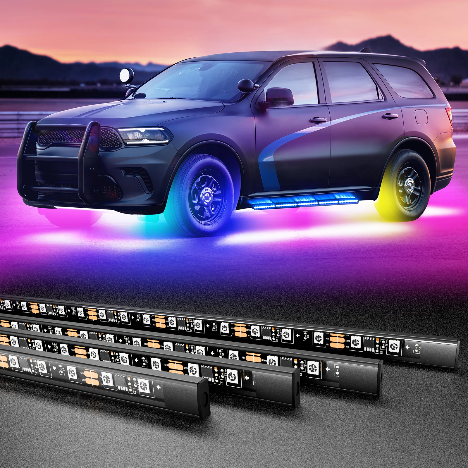 Tira-Flexible-de-luces-Led-de-ne-n-para-coche-luz-ambiental-RGB ...