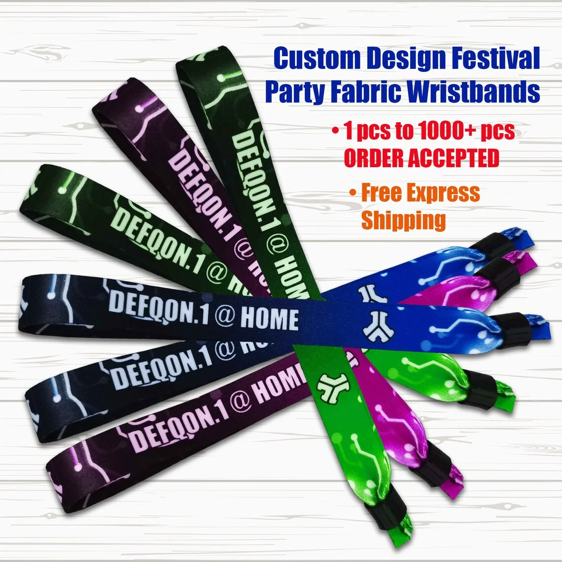 Custom Fabric Bracelet, Event Wristbands, Festival Party Cloth Bracelet ...