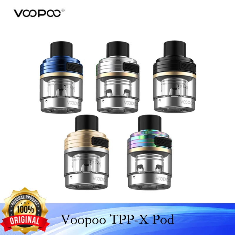 Original VOOPOO TPP X Pod 5.5ml Replacement Pod Empty Pod Without Coil ...