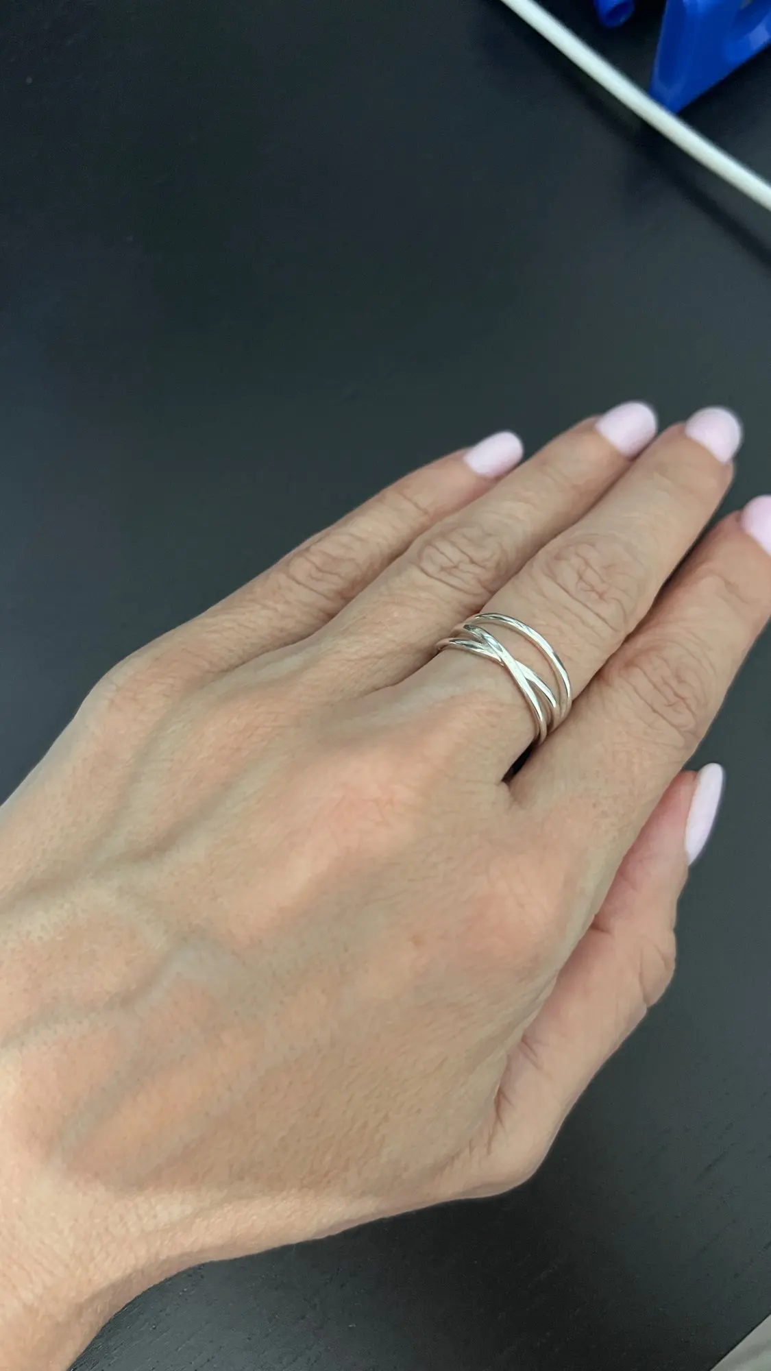 3 strand ring | FULL-SILVER