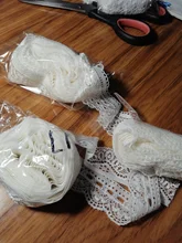 The lace is beautiful, it came very quickly. How many meters did not ...