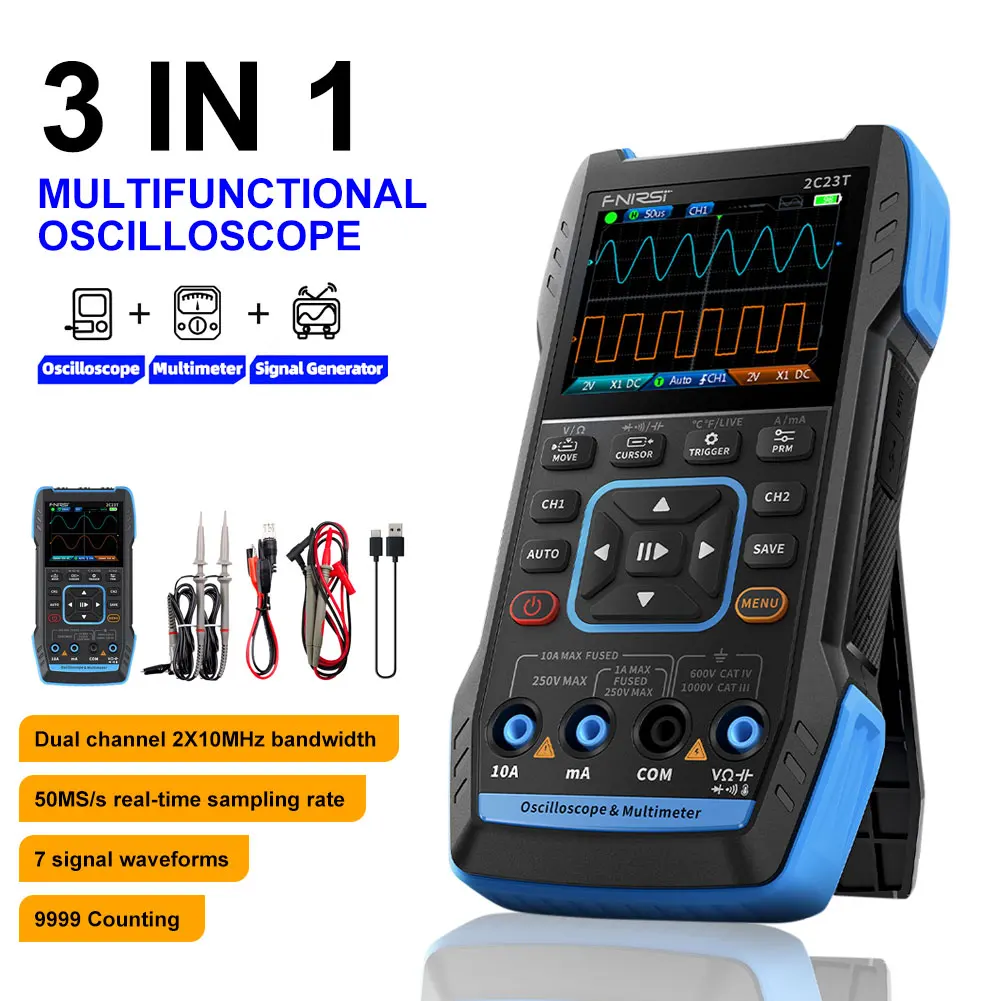 FNIRSI-2C23T-Oscilloscope-Handheld-Digital-Oscilloscope-Multimeter ...