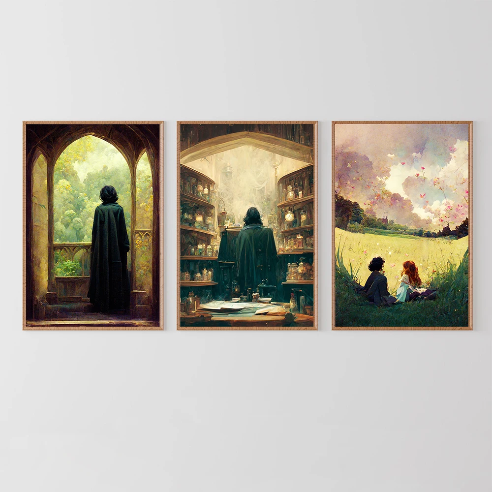 Snape-and-Lily-Inspired-Art-Print-Magical-Posters-Severus-Snape-Canvas ...