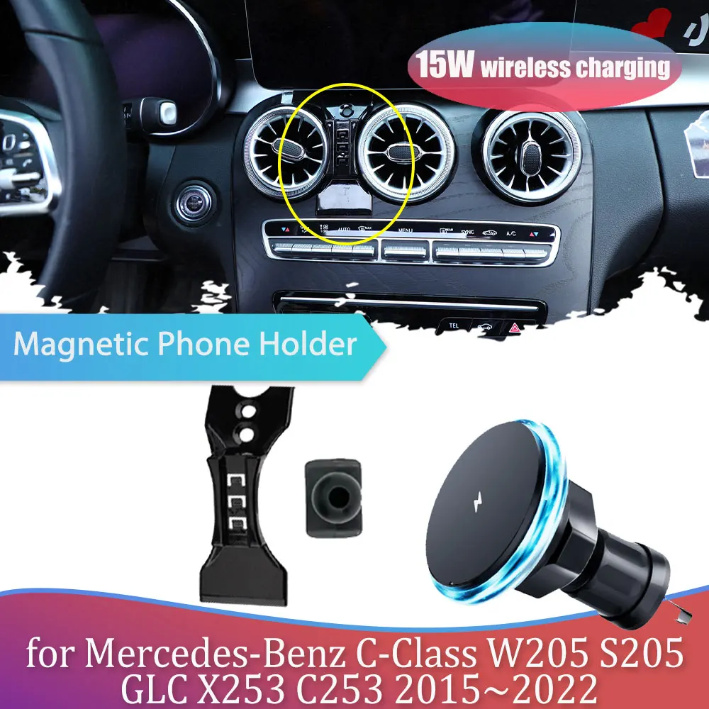 Phone Holder for Mercedes-Benz C-Class W205 S205 GLC X253 C253 2015 ...