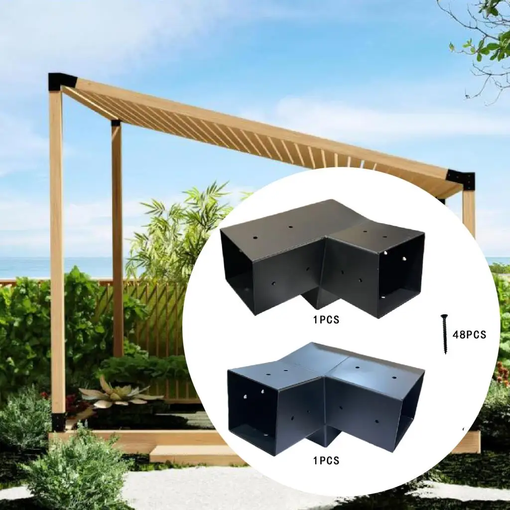 15 Degree 3 Way Pergola Bracket Hotel Home DIY Slanted Roof Mounted for ...